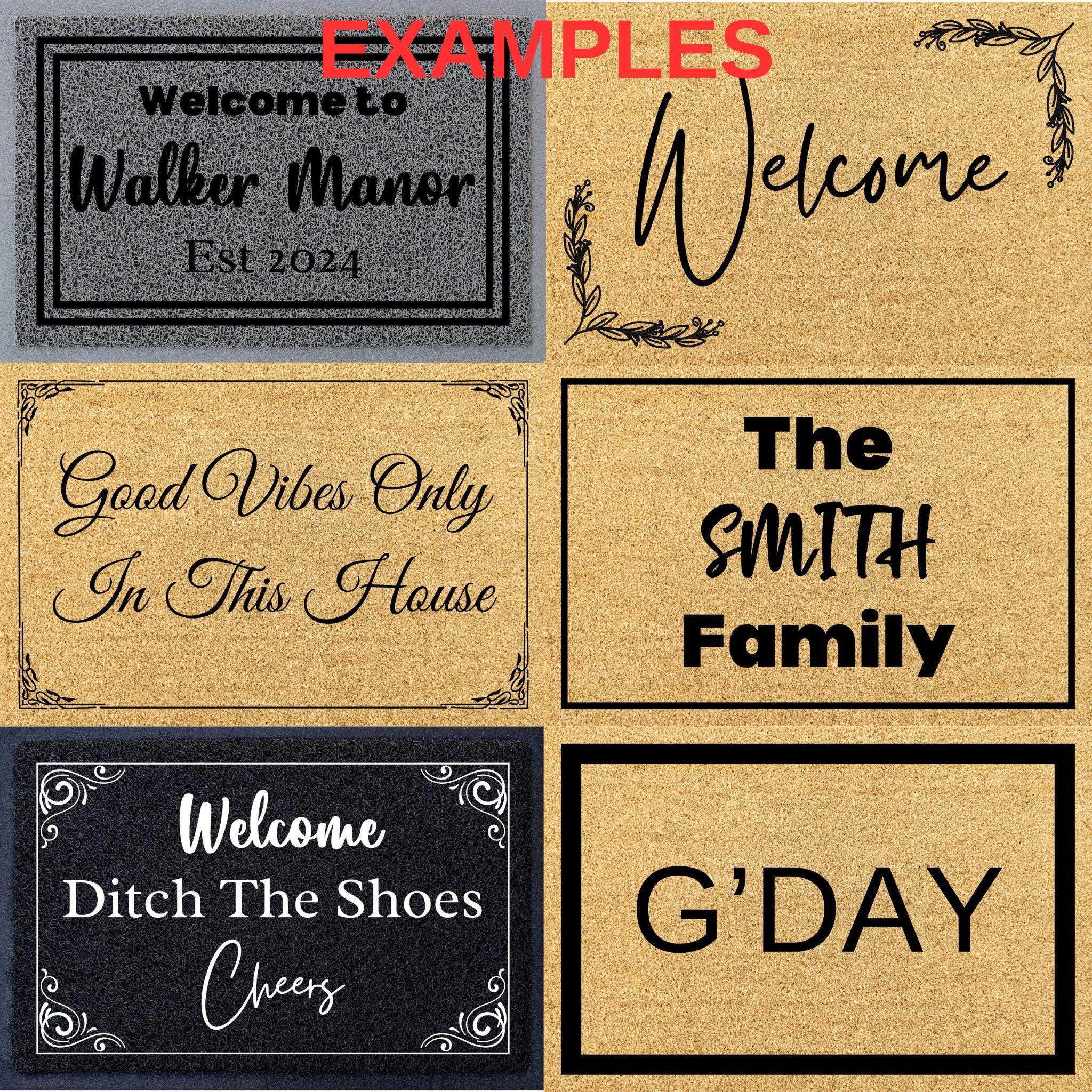 Build A Front Doormat - Choose Fonts and Border – Personalised Doormats