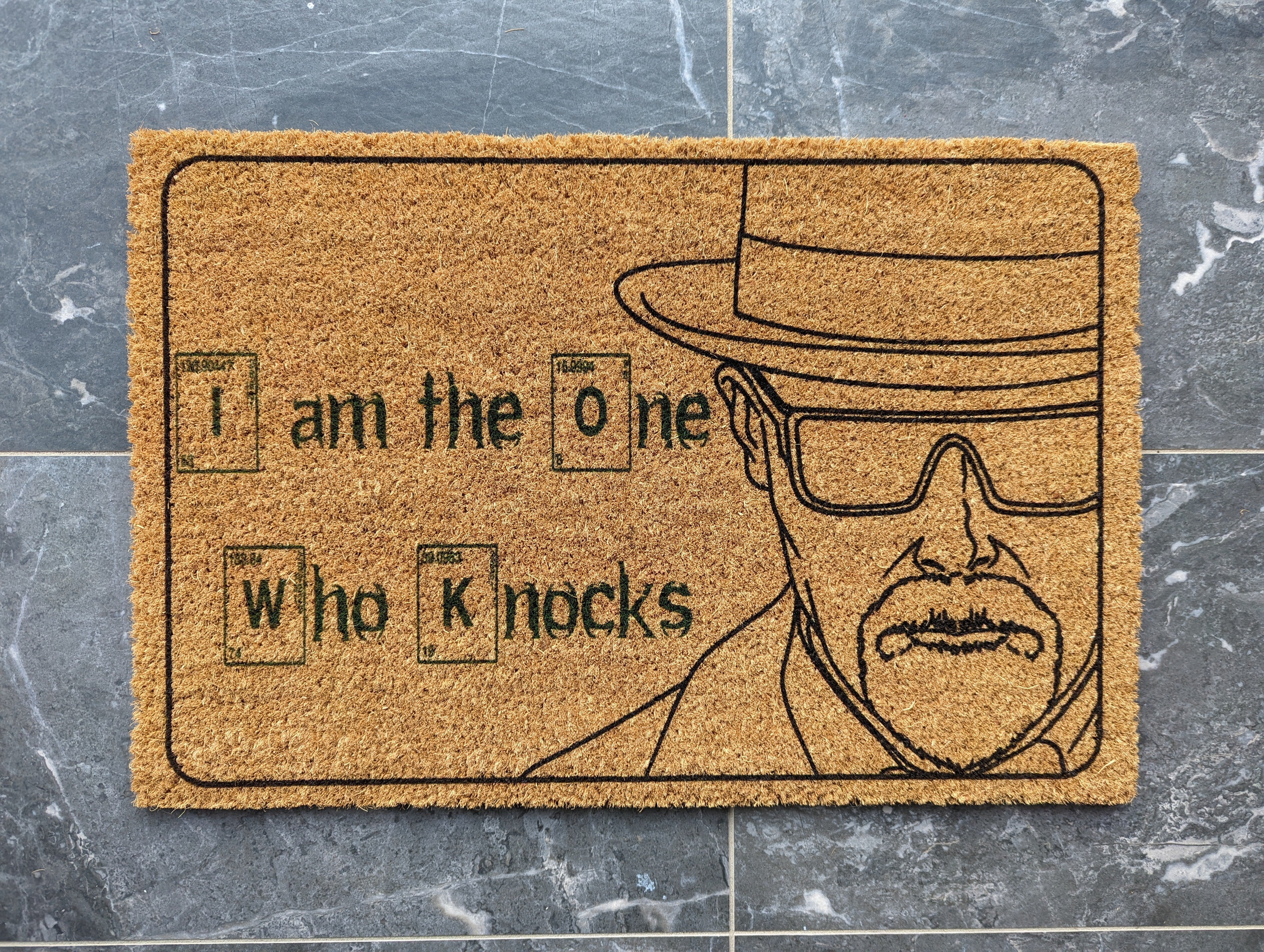 I am the one who knocks coir breaking bad doormat – Personalised Doormats