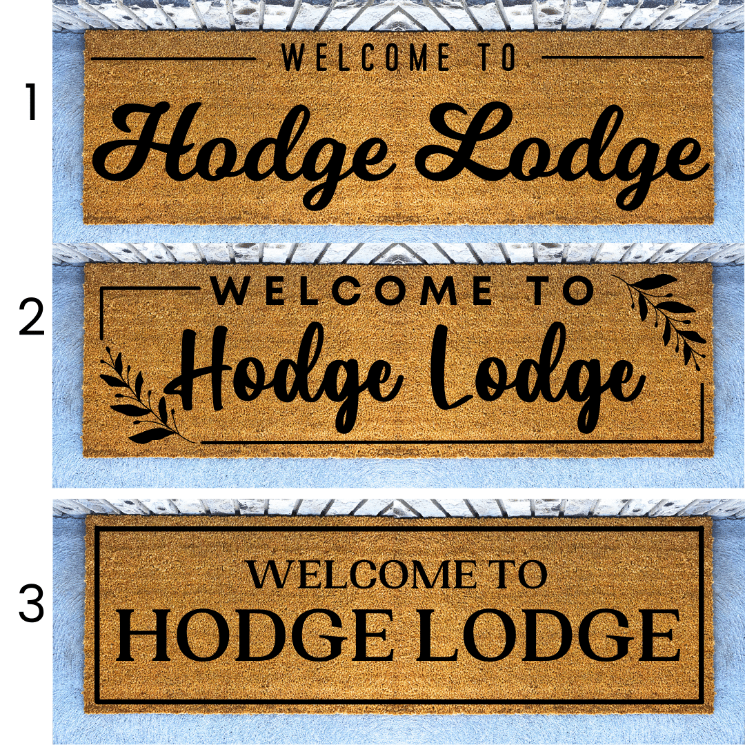 Long Welcome To Front Doormat – Personalised Doormats