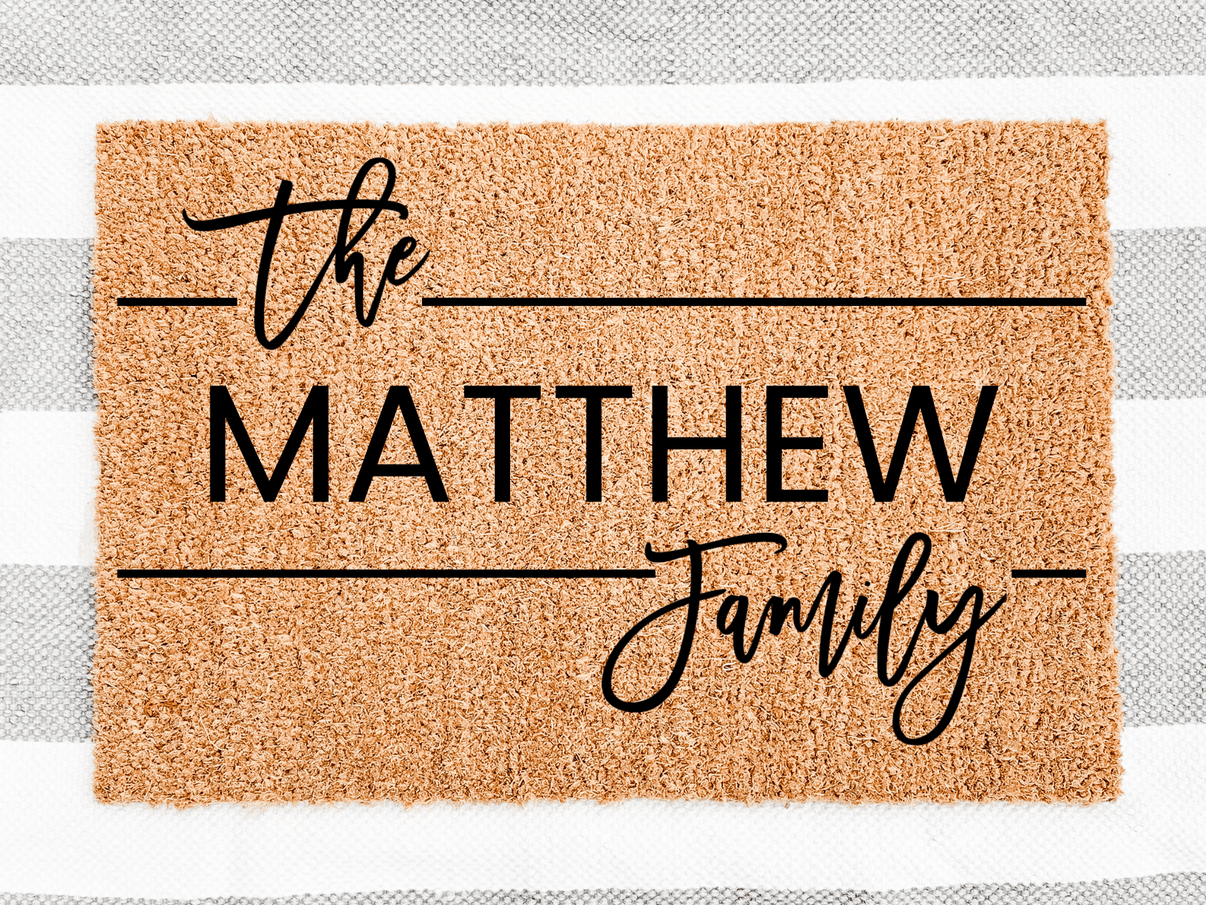 Personalised Family Name Door Mat | Personalised Doormats