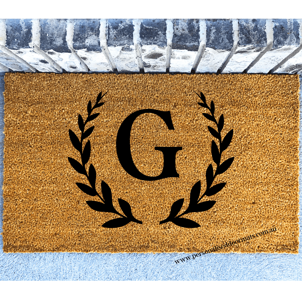 Wreath Letter doormat | Personalised Doormat – Personalised Doormats